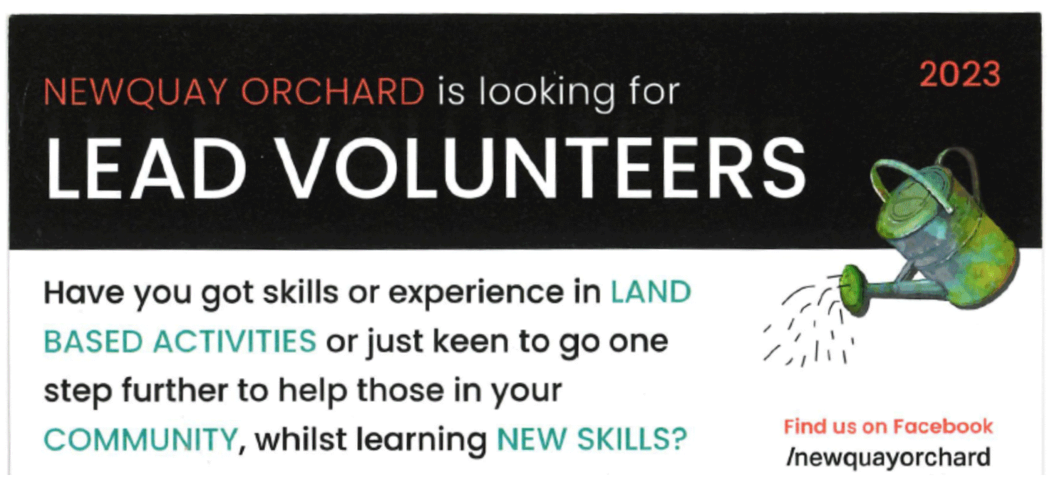 Newquay Orchard Lead Volunteers Wanted | Volunteer Cornwall CRM